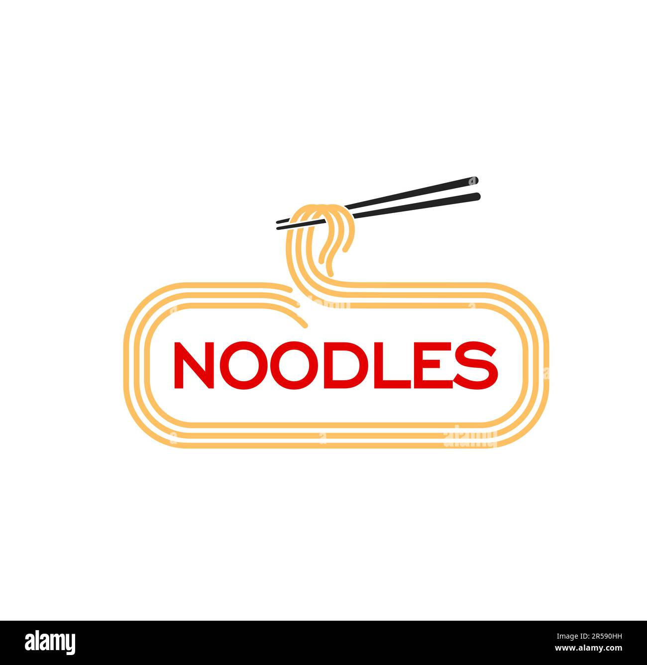 Ramen noodles icon for Asian restaurant or Japanese and Chinese cuisine ...