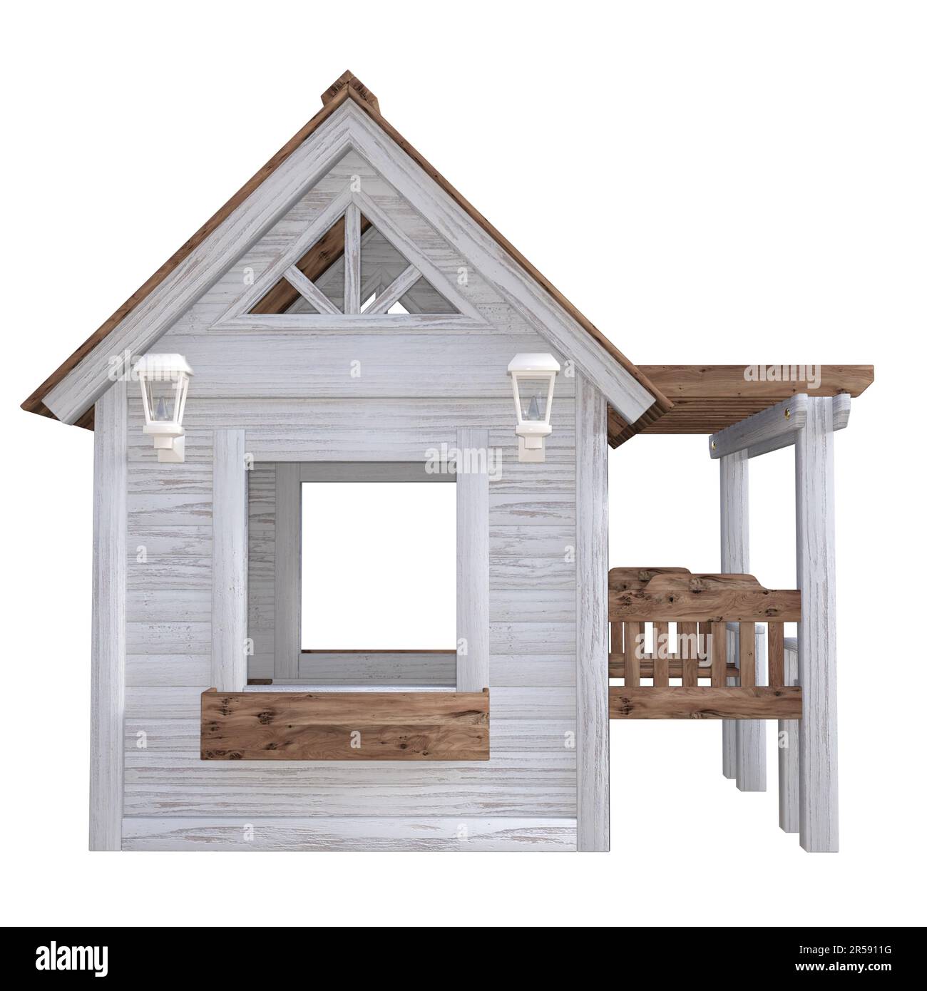 Wooden cubby house hi-res stock photography and images - Alamy