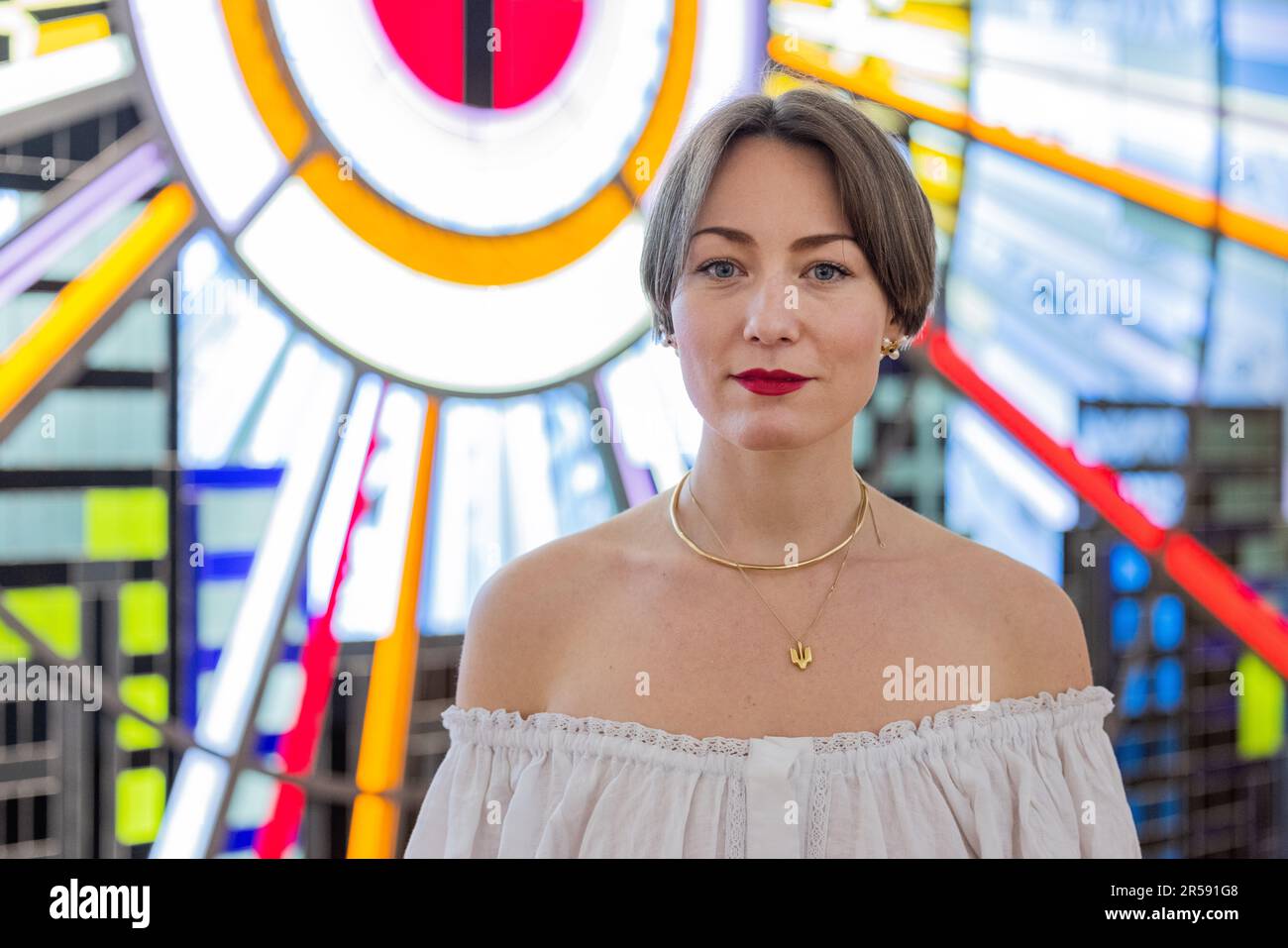 Cologne, Germany. 01st June, 2023. Daria Koltsova, Ukrainian artist ...