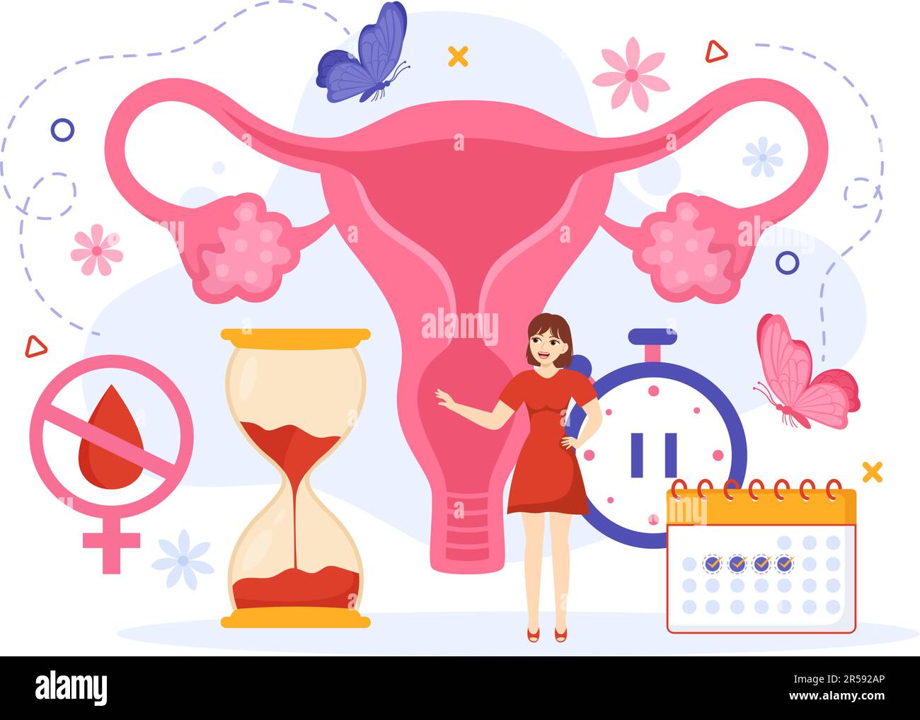 HRT or Hormone Replacement Therapy Acronym Vector Illustration with ...