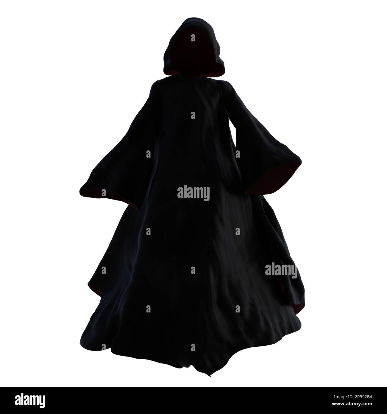 Scary floating cloak isolated on white, 3d render Stock Photo - Alamy
