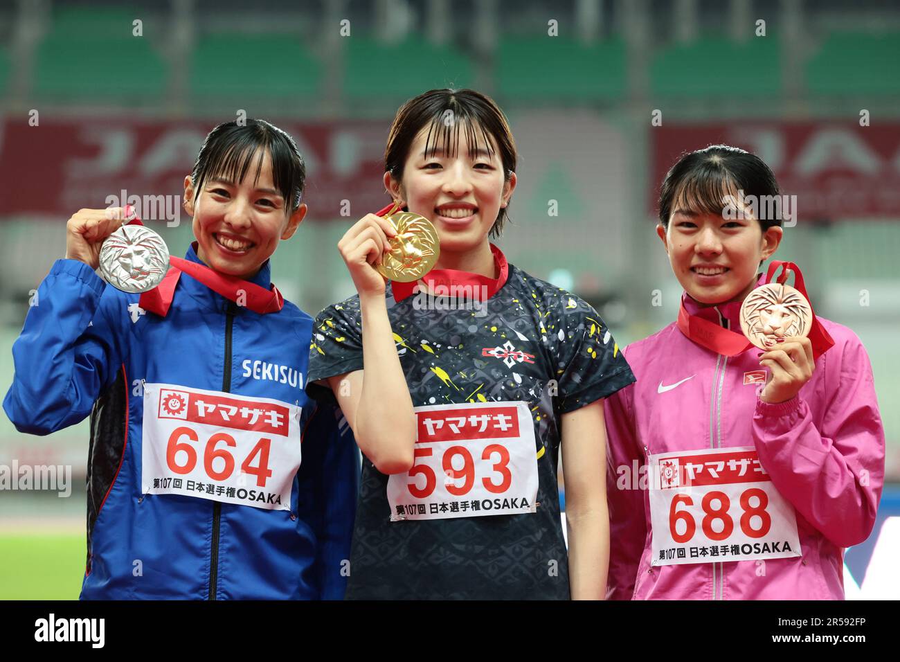 Osaka, Japan. 1st June, 2023. (L-R) Chikako Mori, Reimi Yoshimura, Yuzu ...
