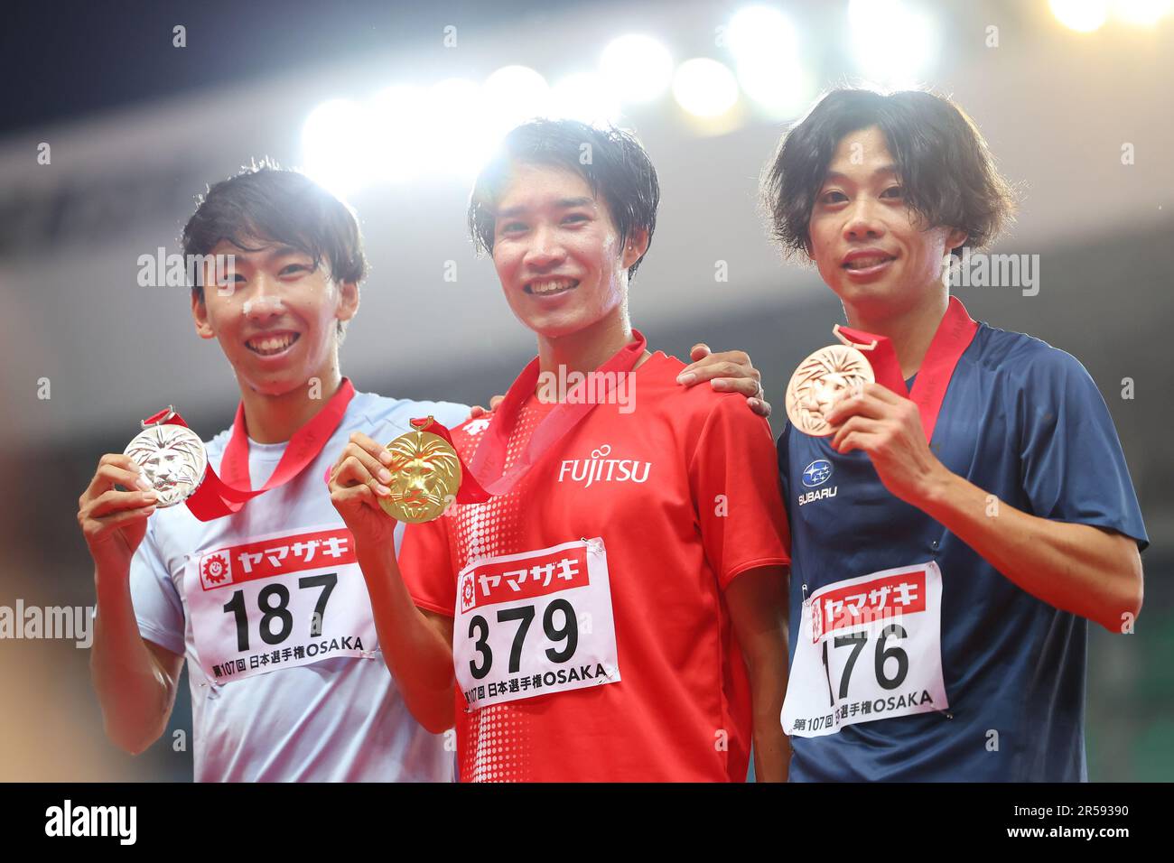 Osaka, Japan. 1st June, 2023. (L to R) Hyuga Endo, Kazuya Shiojiri ...