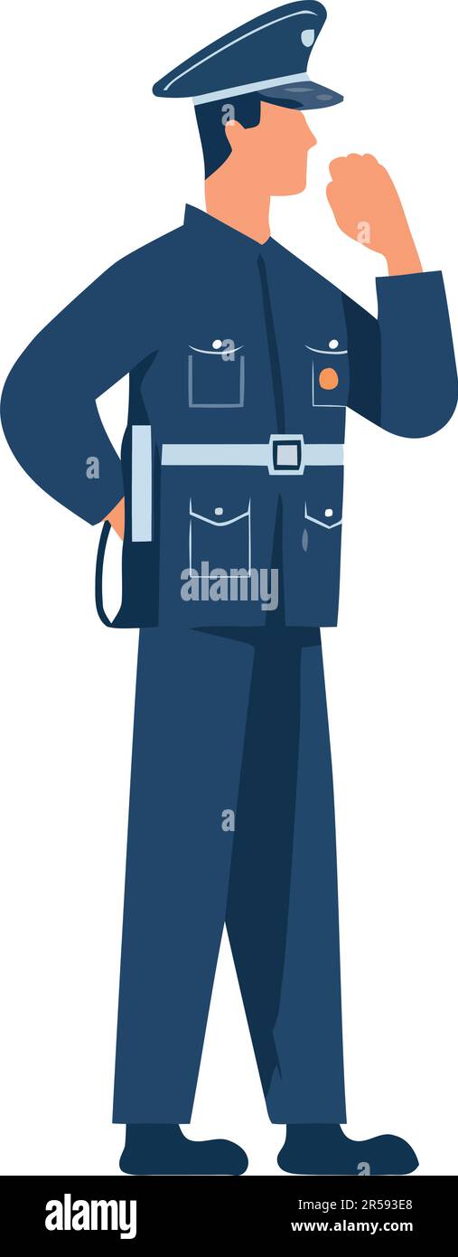 Standing holding smiling uniform transportation Stock Vector Images - Alamy