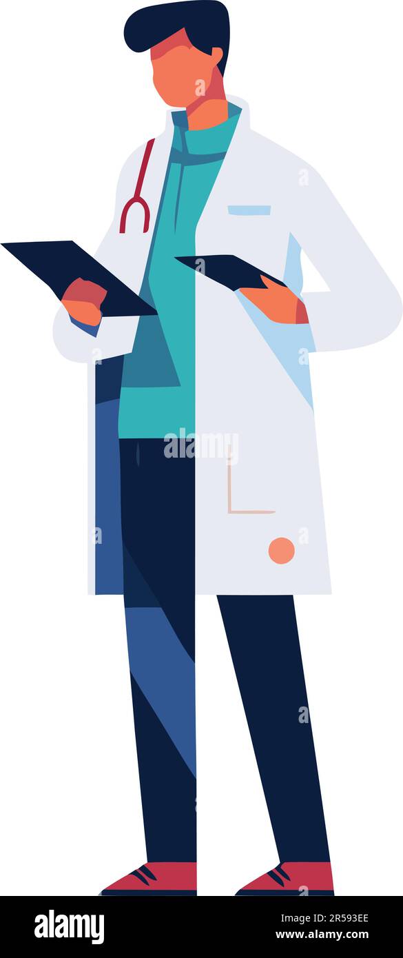 Medical professionals in uniform over white Stock Vector Image & Art ...