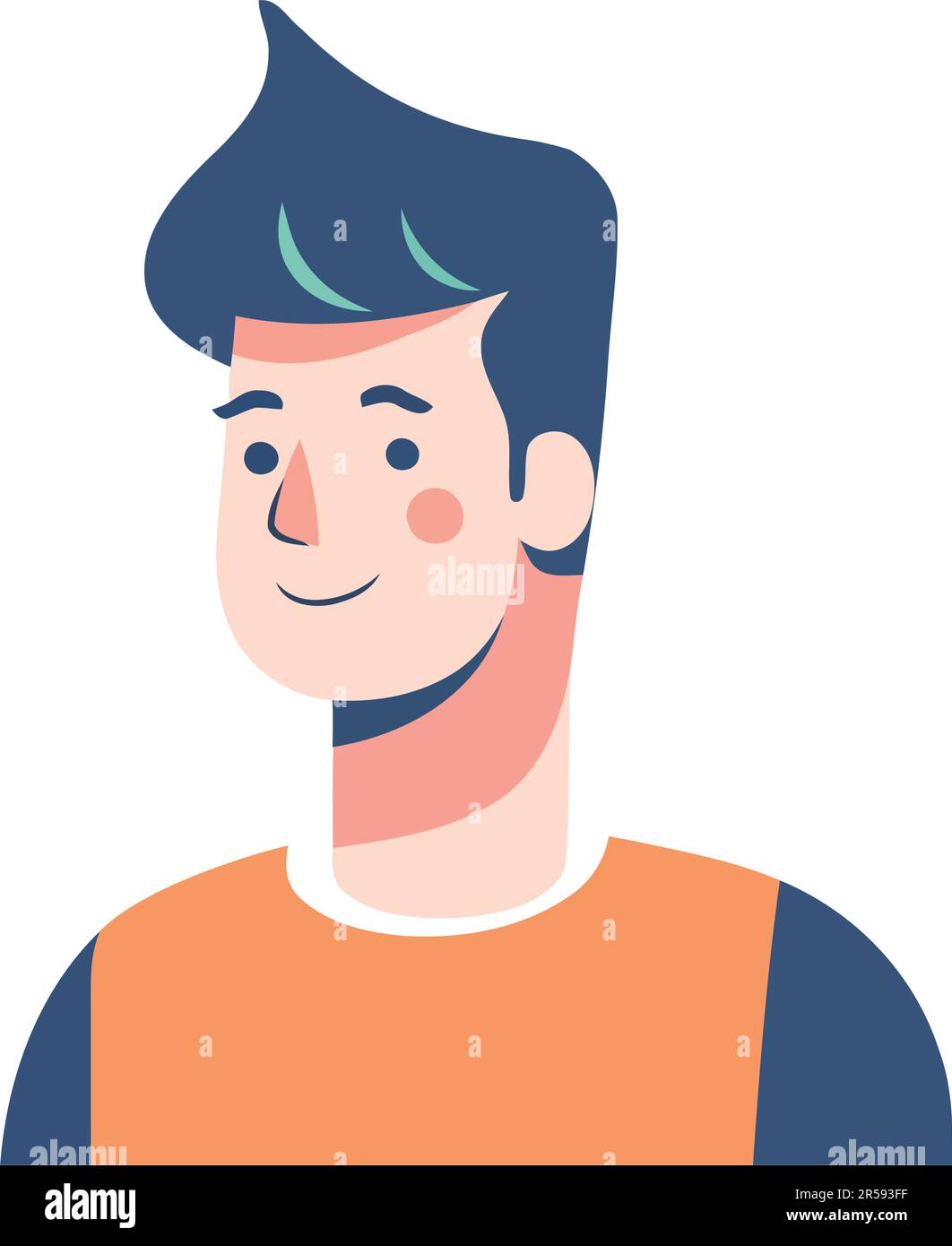 One person smiling over white Stock Vector Image & Art - Alamy