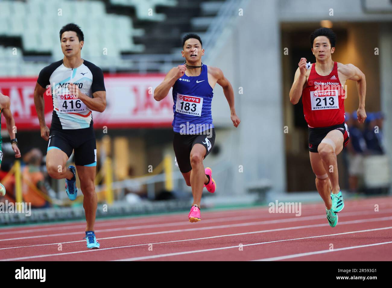 Osaka, Japan. 1st June, 2023. (L-R) Shota Iizuka, Keigo Yasuda ...