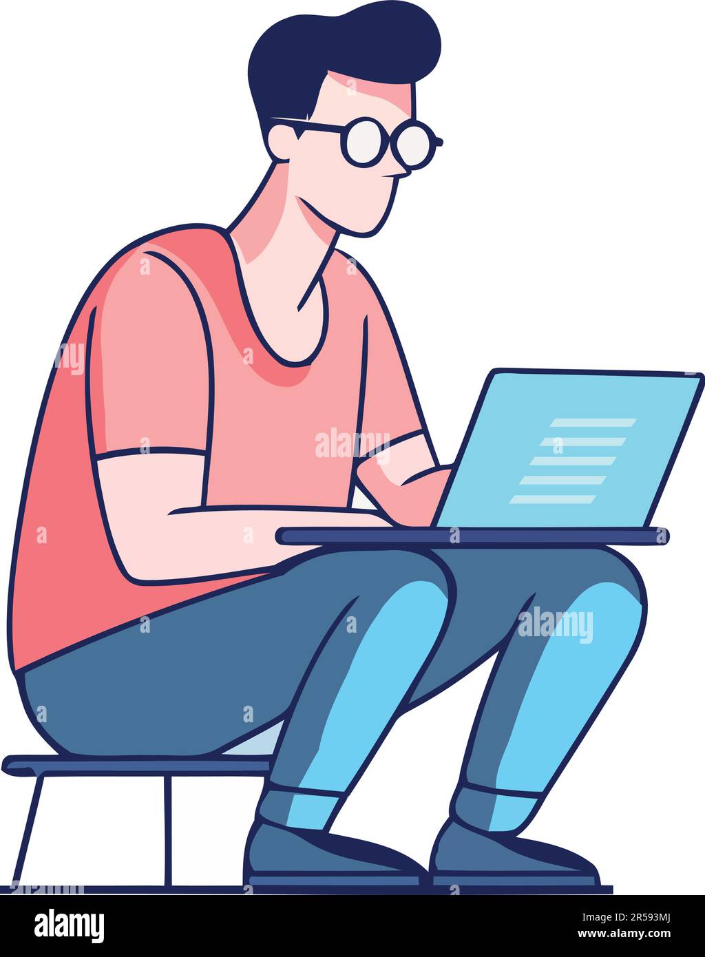 Head over desk Stock Vector Images - Alamy