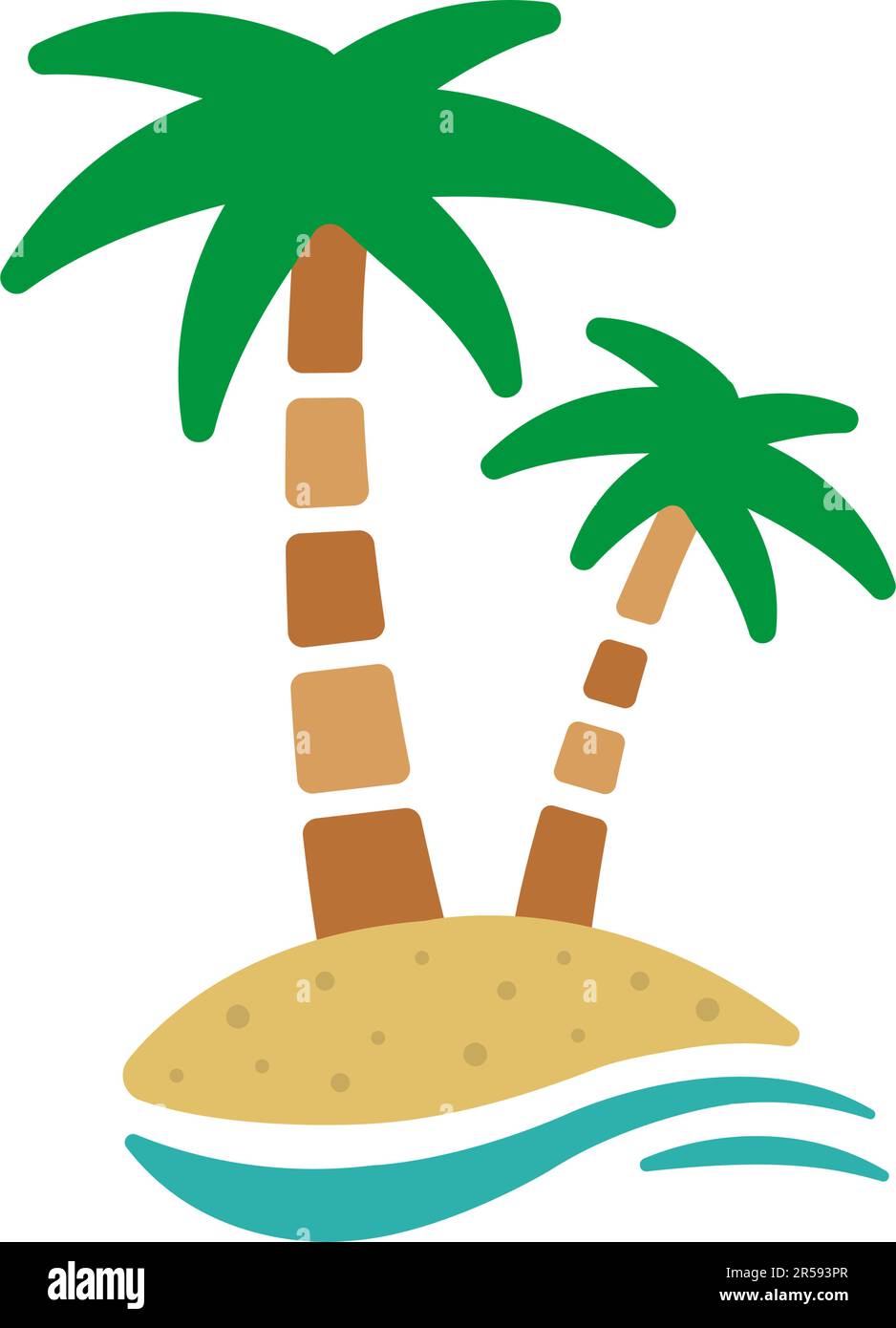 Palm tree ( beach, vacation ) vector icon illustration Stock Vector ...