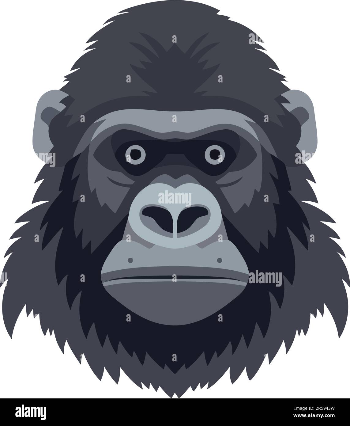 Cute monkey mascot symbol of strength in nature isolated Stock Vector ...