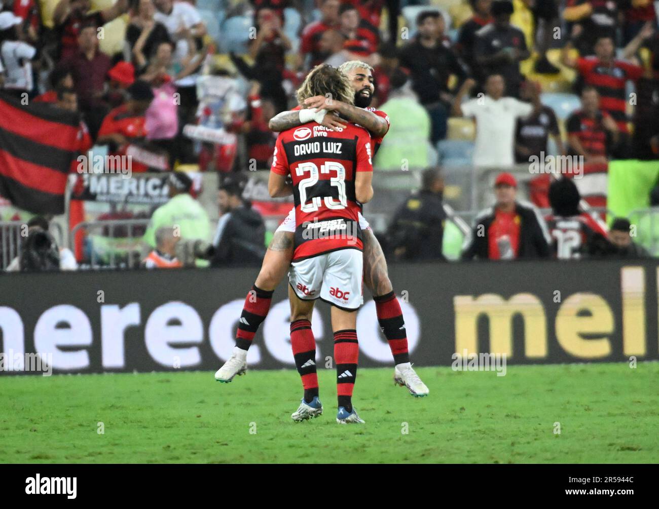Match between Flamengo and Fluminense, for the round of 16 of the Copa ...