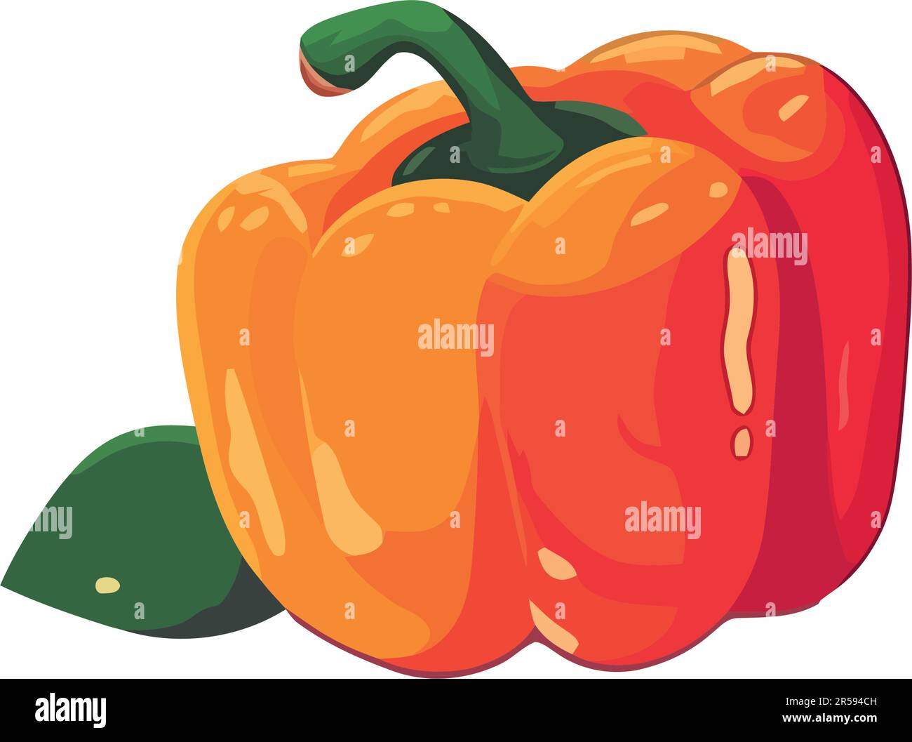 bell pepper vegetable, ripe and healthy eating Stock Vector Image & Art ...
