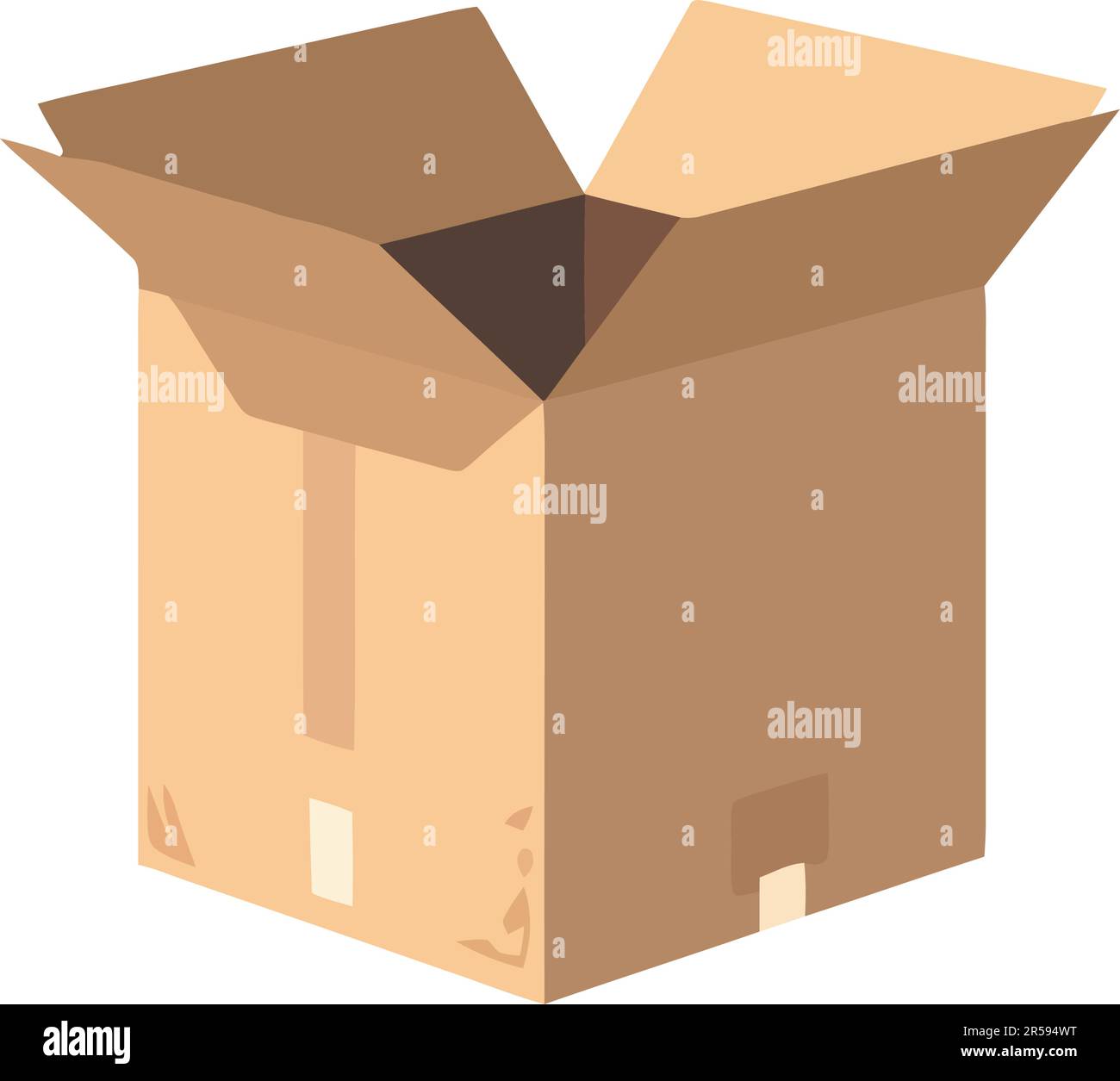 Cartoon cardboard box, shipping and delivery Stock Vector Image & Art ...