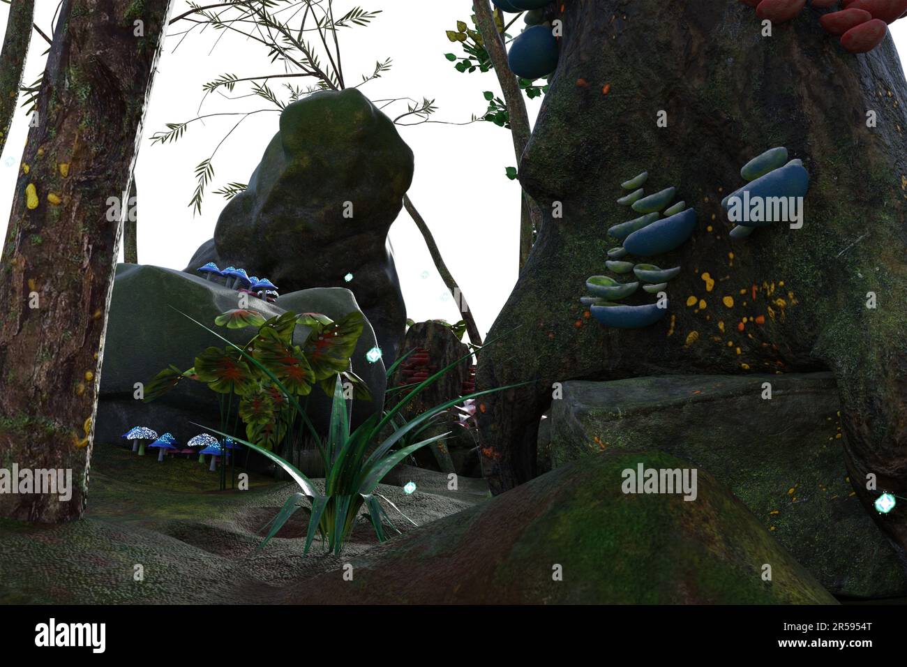 Fae forest backdrop / background Stock Photo - Alamy