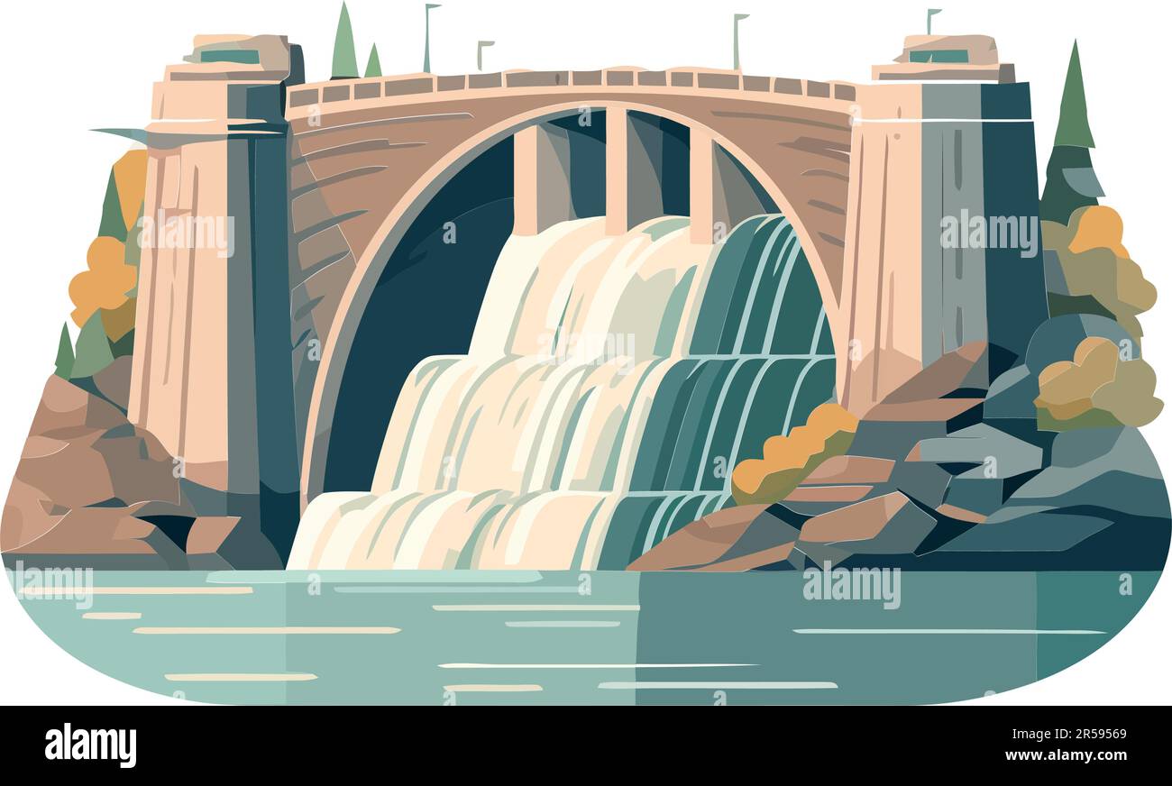 Flowing bridge Cut Out Stock Images & Pictures - Alamy