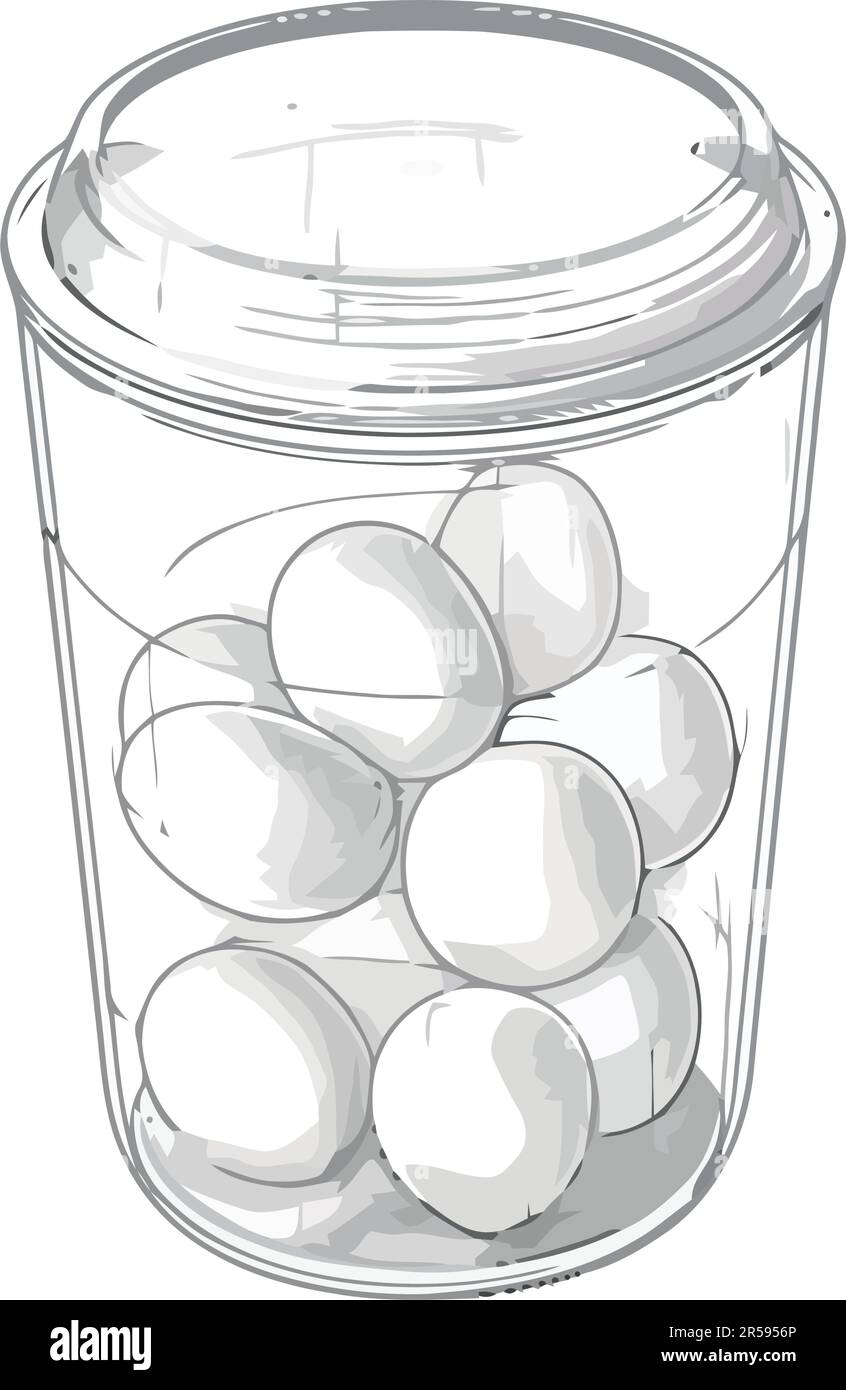 Transparent eggs jar inside Stock Vector Image & Art - Alamy