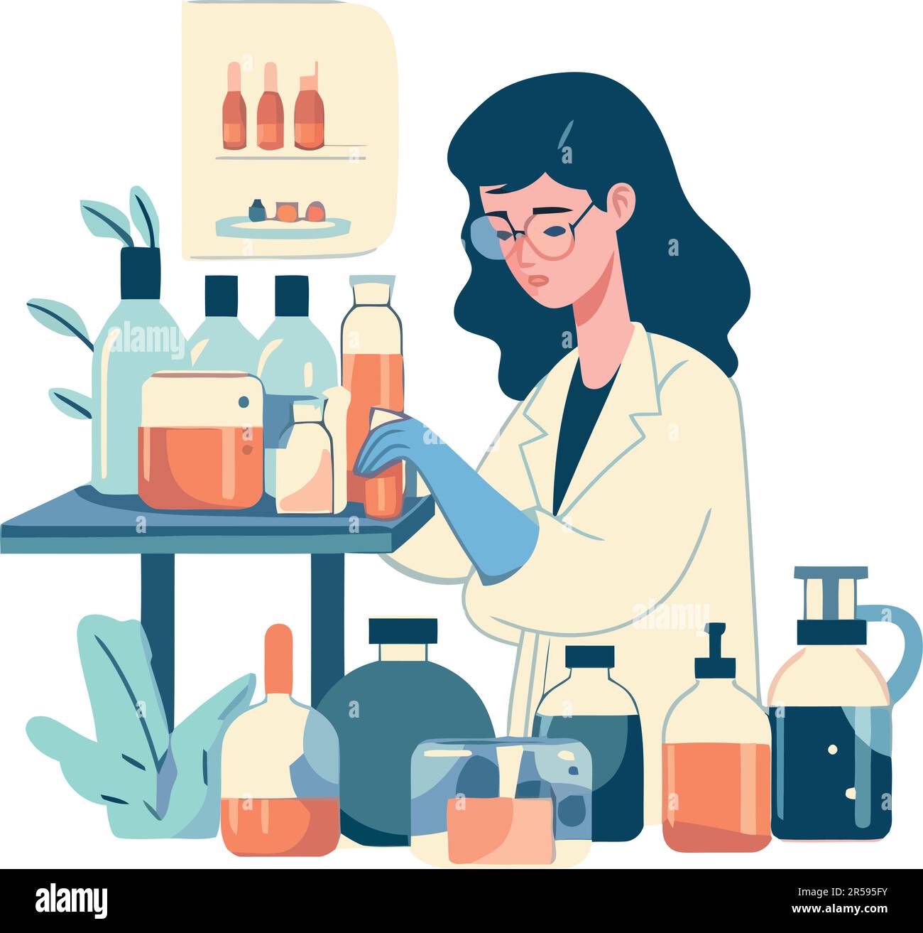 Scientist smiling in laboratory Cut Out Stock Images & Pictures - Alamy