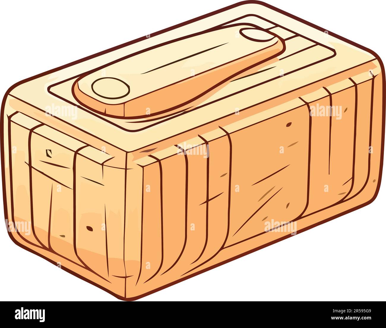 wooden packing box, isolated cartoon design Stock Vector Image & Art ...
