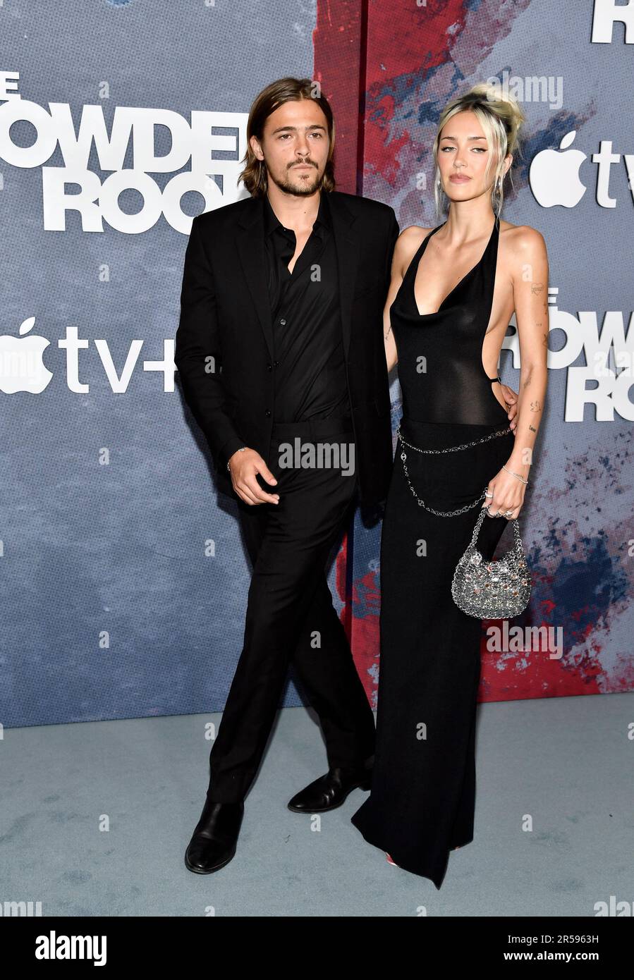 Henry Eikenberry, left, and girlfriend Delilah Hamlin attend the Apple TV+ limited series ...