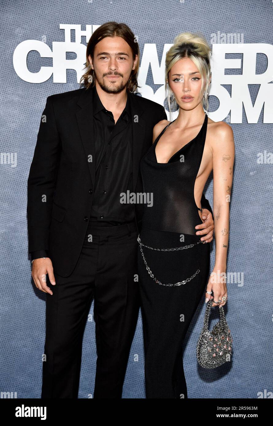 Henry Eikenberry, left, and girlfriend Delilah Hamlin attend the Apple TV+ limited series ...