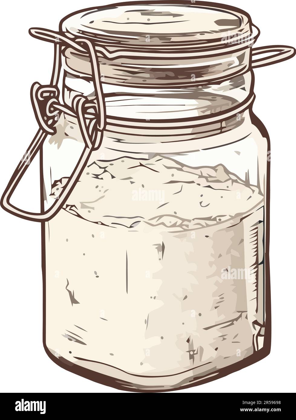 Organic flour in glass jar, sketch style Stock Vector Image & Art - Alamy