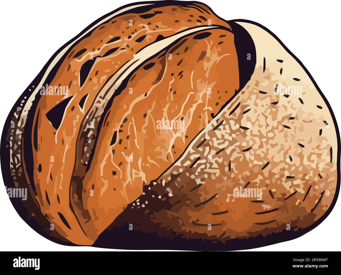 baked bread bun, a healthy snack Stock Vector Image & Art - Alamy