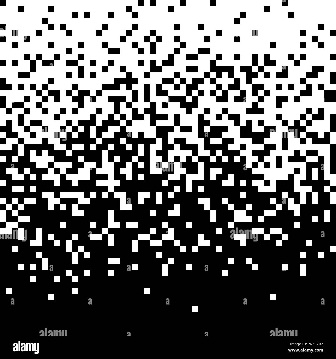 Pixelated halftone gradient noise. Fading pixel texture. Dissolving ...