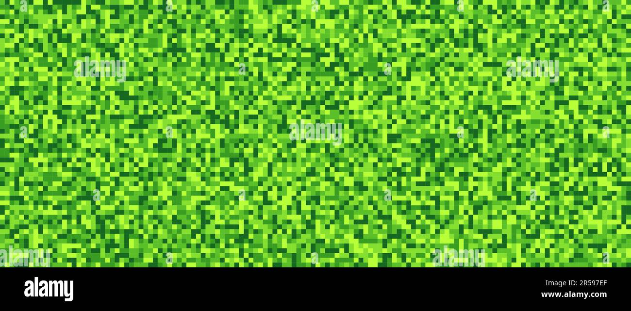 Seamless pixelated green texture. Verdant noise grain pattern. Virid ...