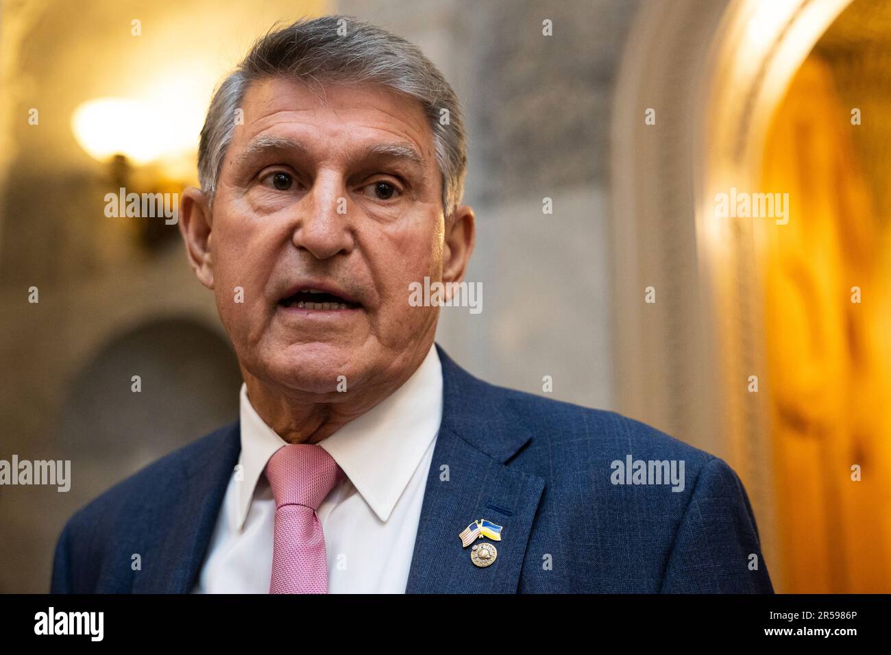 Sen. Joe Manchin (D-W.Va.) speaks with reporters after the Senate ...