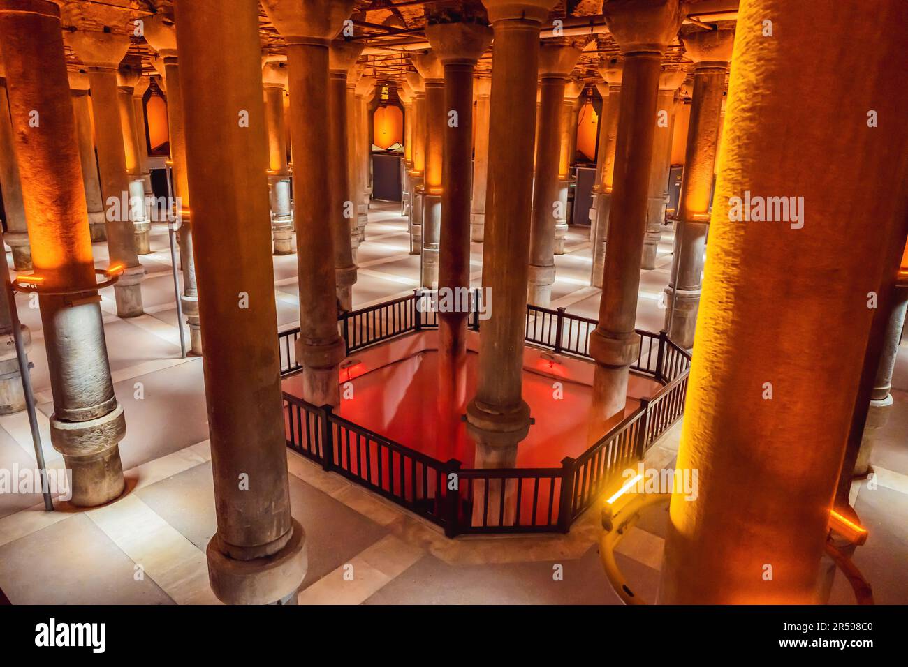 Beautiful cistern in Istanbul. Cistern - underground water reservoir ...