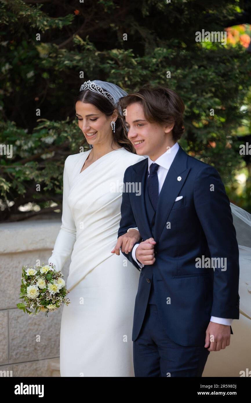 Amman, Jordan. 01st June, 2023. Princess Rajwa Al Hussein accompanied ...