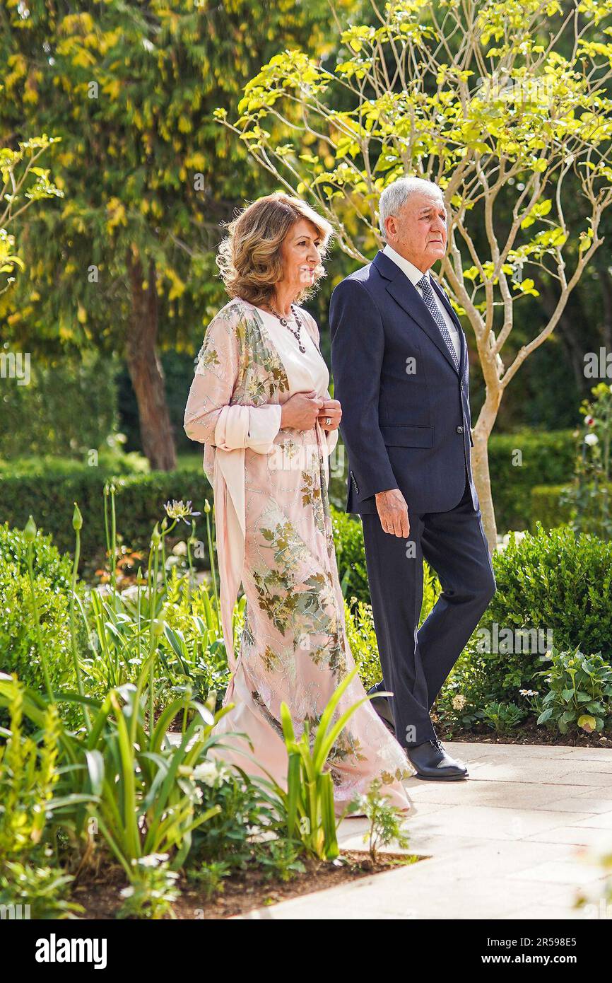 Amman, Jordan. 01st June, 2023. Iraqi president Abdul Latif Rashid and ...