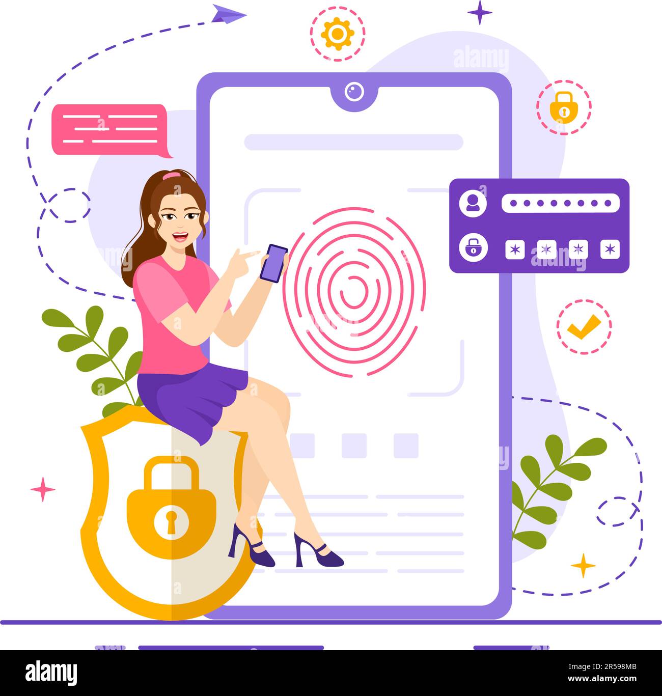 Identification Vector Illustration of Identity Card with Photo ...