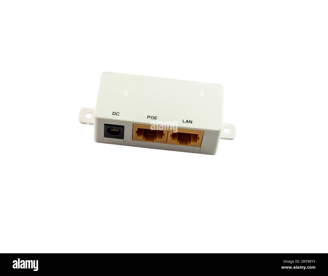 Phone line splitter on white isolated background Stock Photo - Alamy