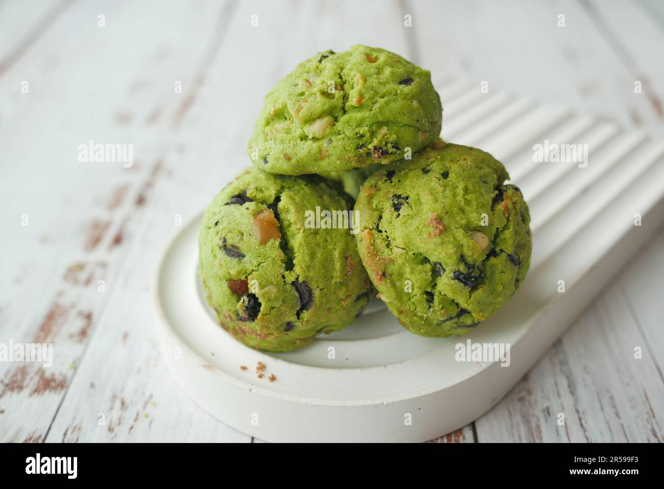 green color sweets, confectionary and pastry products Stock Photo - Alamy