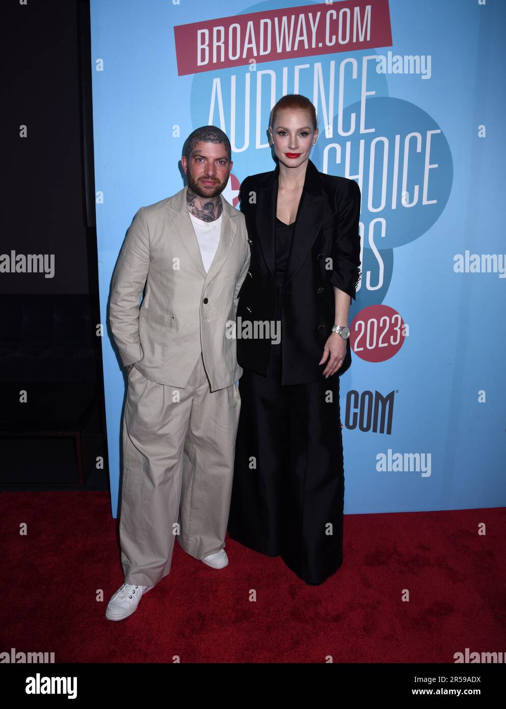 June 1, 2023, New York, New York, USA: Jamie Lloyd and Jessica Chastain ...