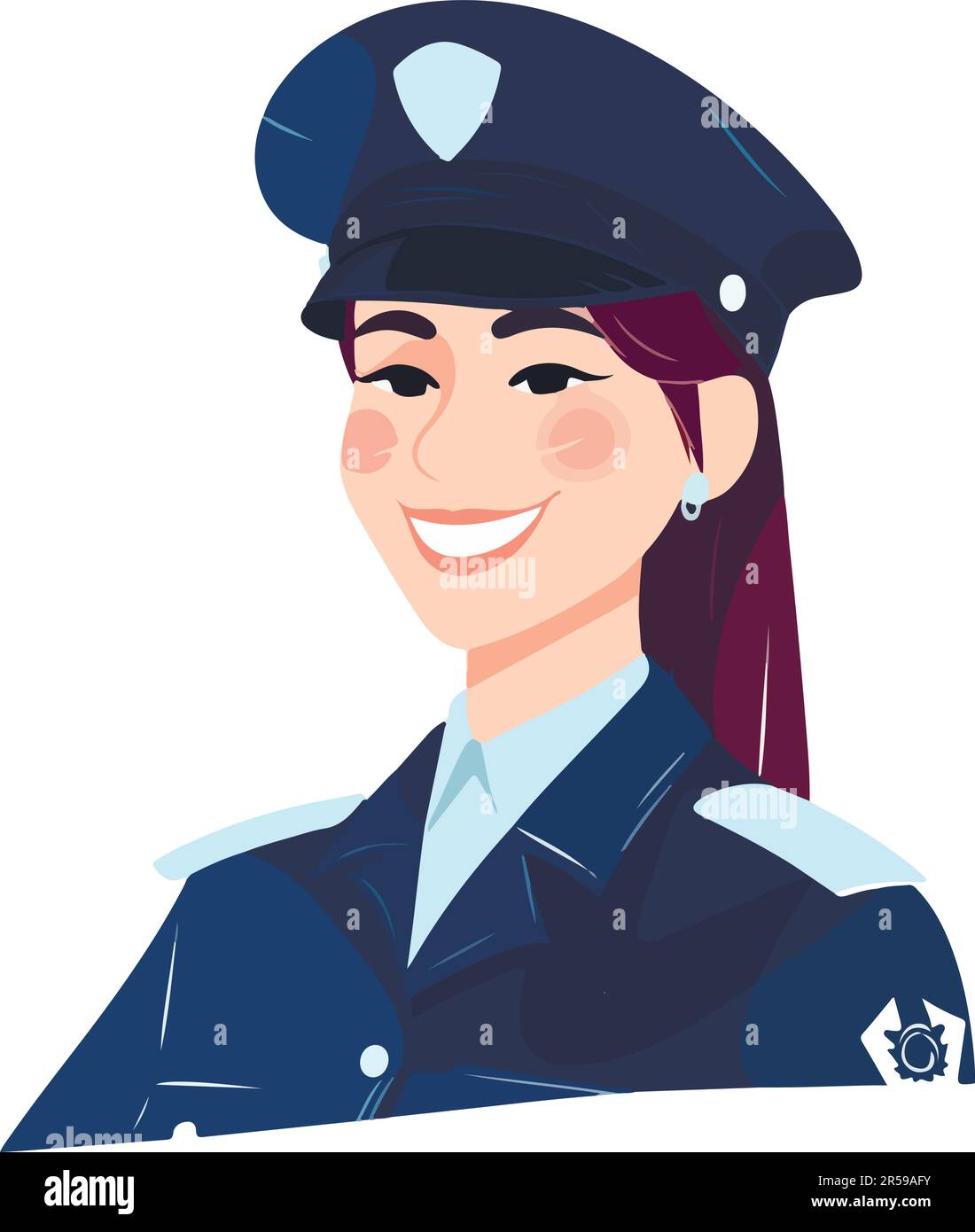 Female police officer on duty Stock Vector Images - Alamy