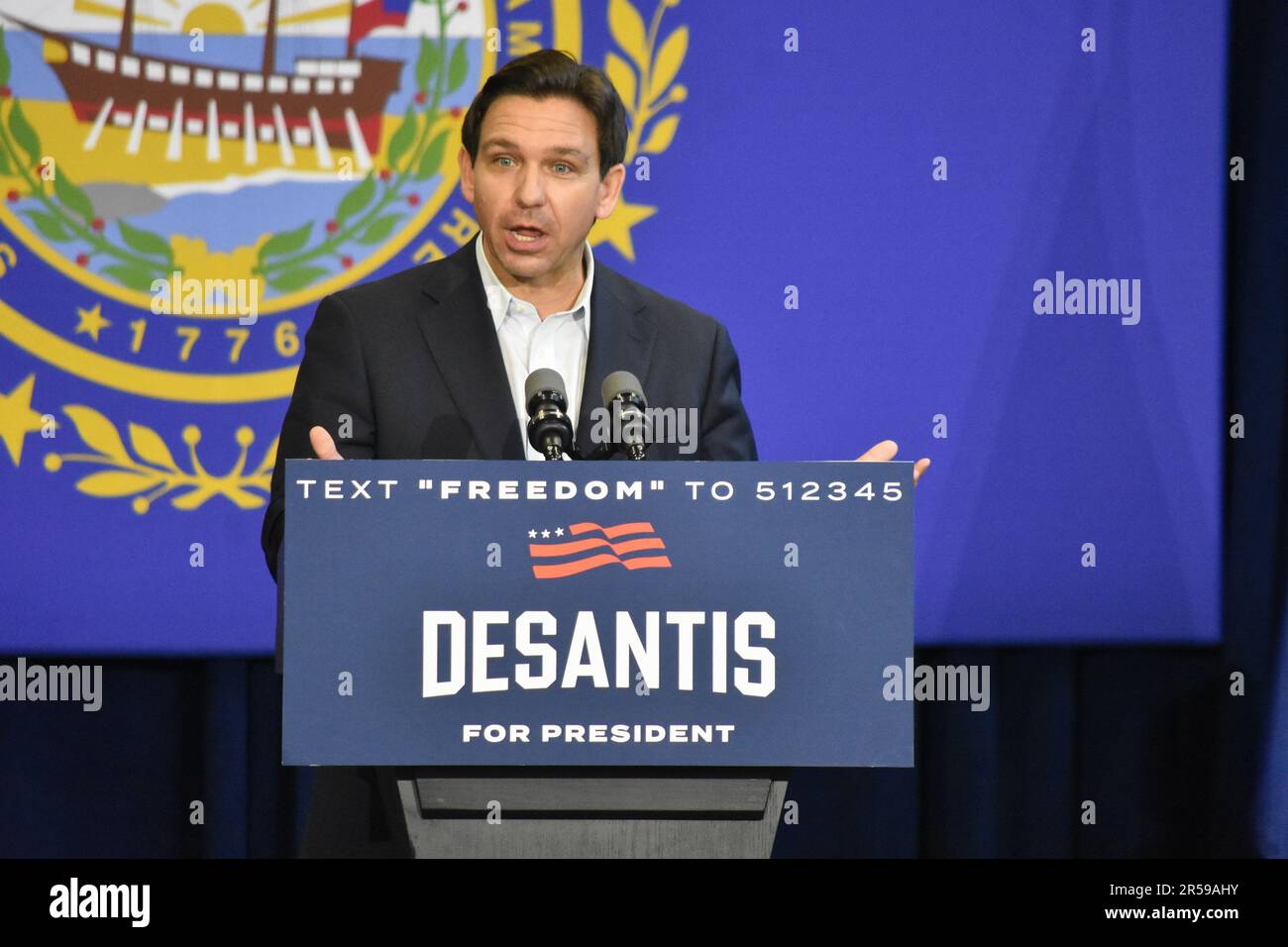 Manchester, United States. 01st June, 2023. Governor of Florida Ron ...