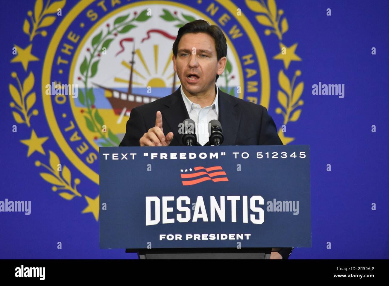 Manchester, United States. 01st June, 2023. Governor of Florida Ron ...