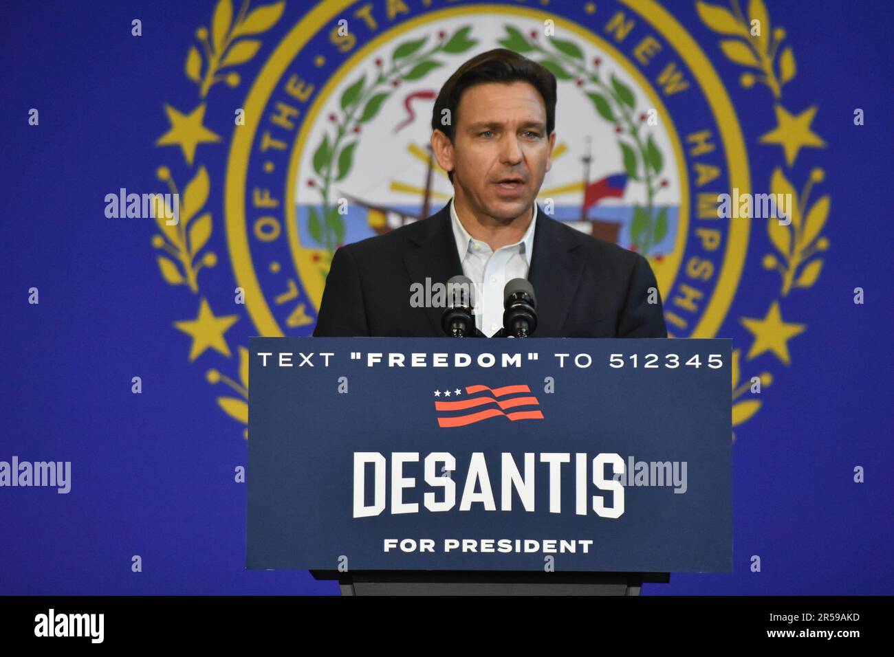 Manchester, United States. 01st June, 2023. Governor of Florida Ron ...