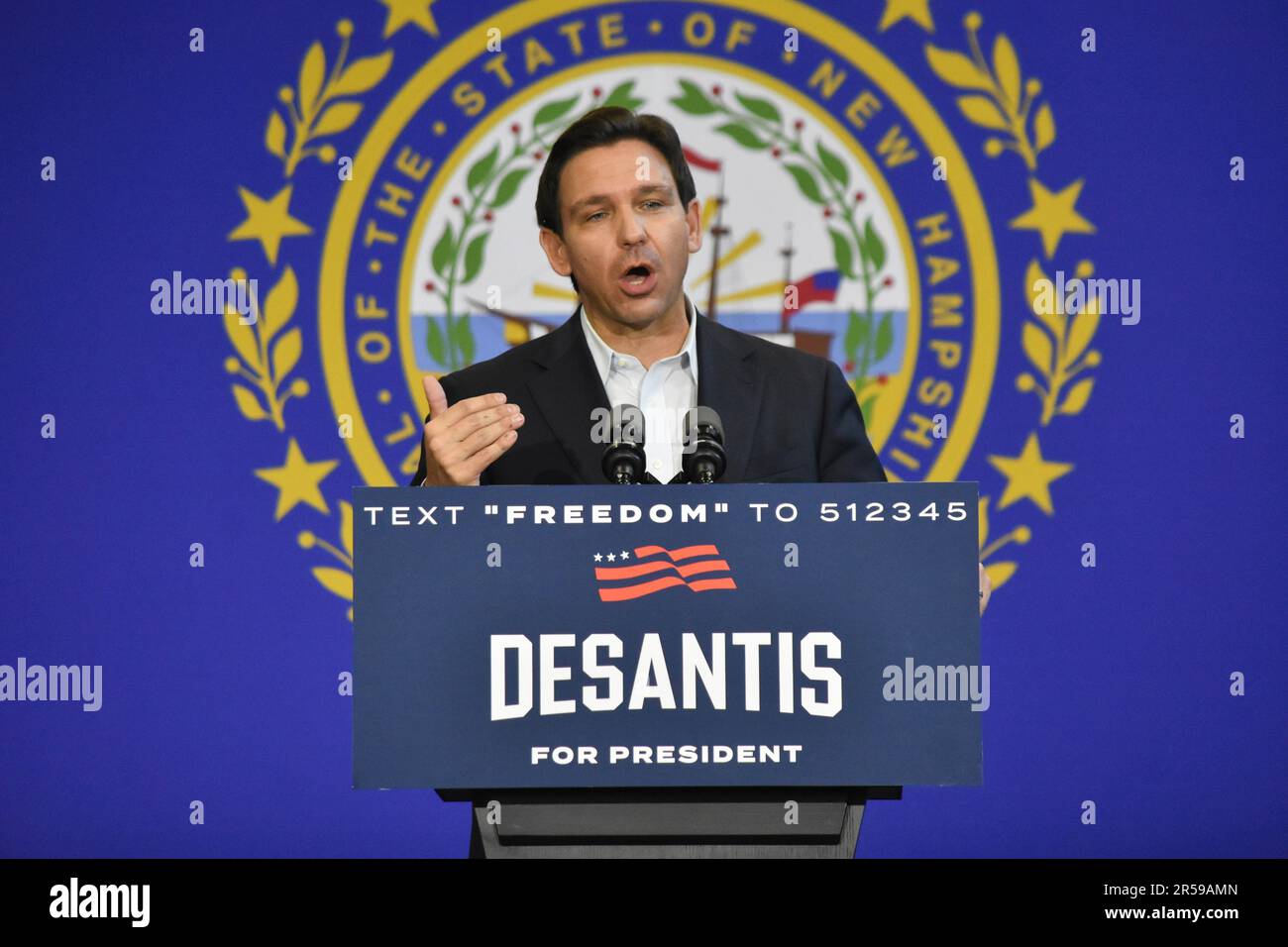 Manchester, United States. 01st June, 2023. Governor of Florida Ron ...