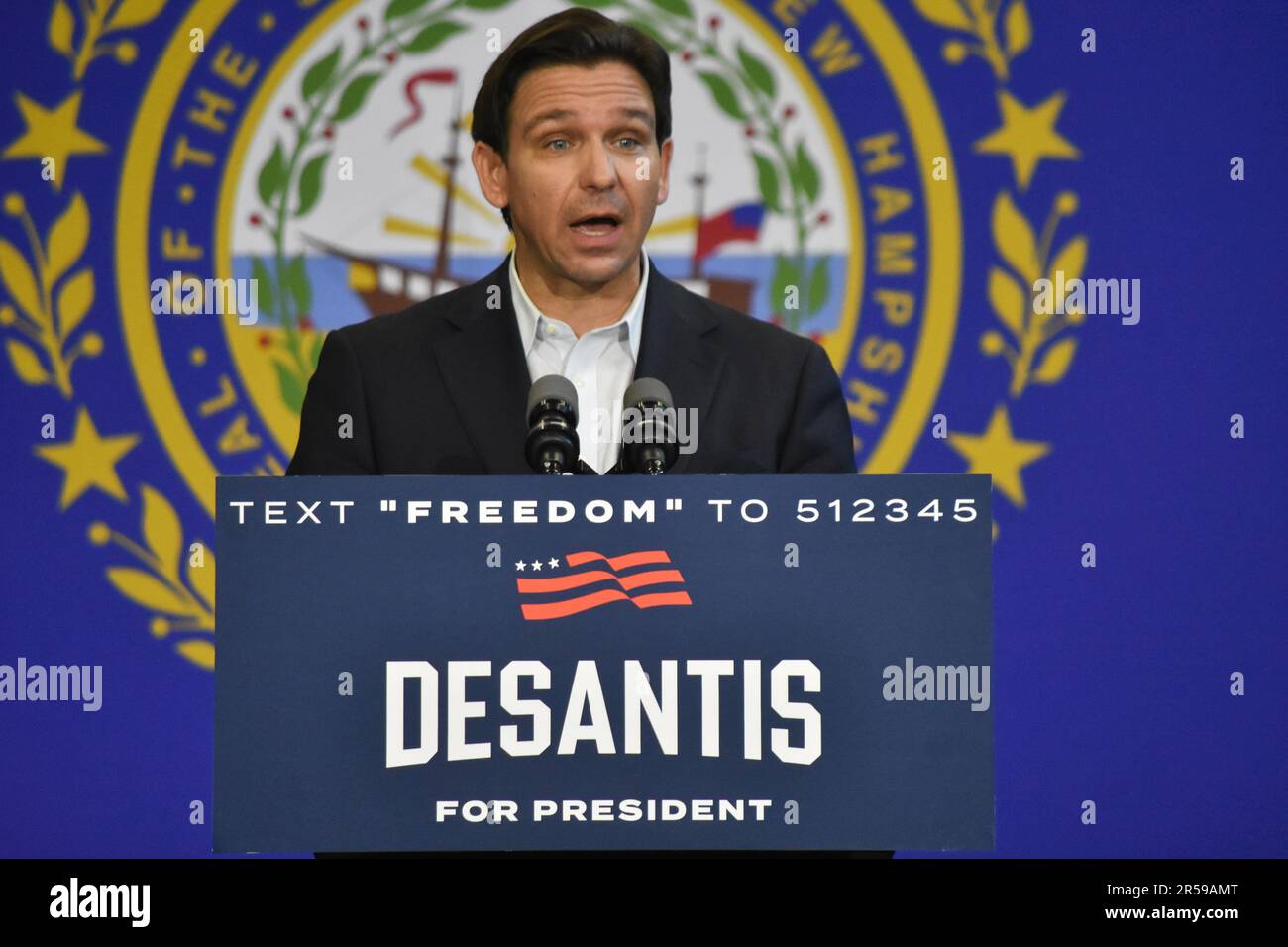 Manchester, United States. 01st June, 2023. Governor of Florida Ron ...