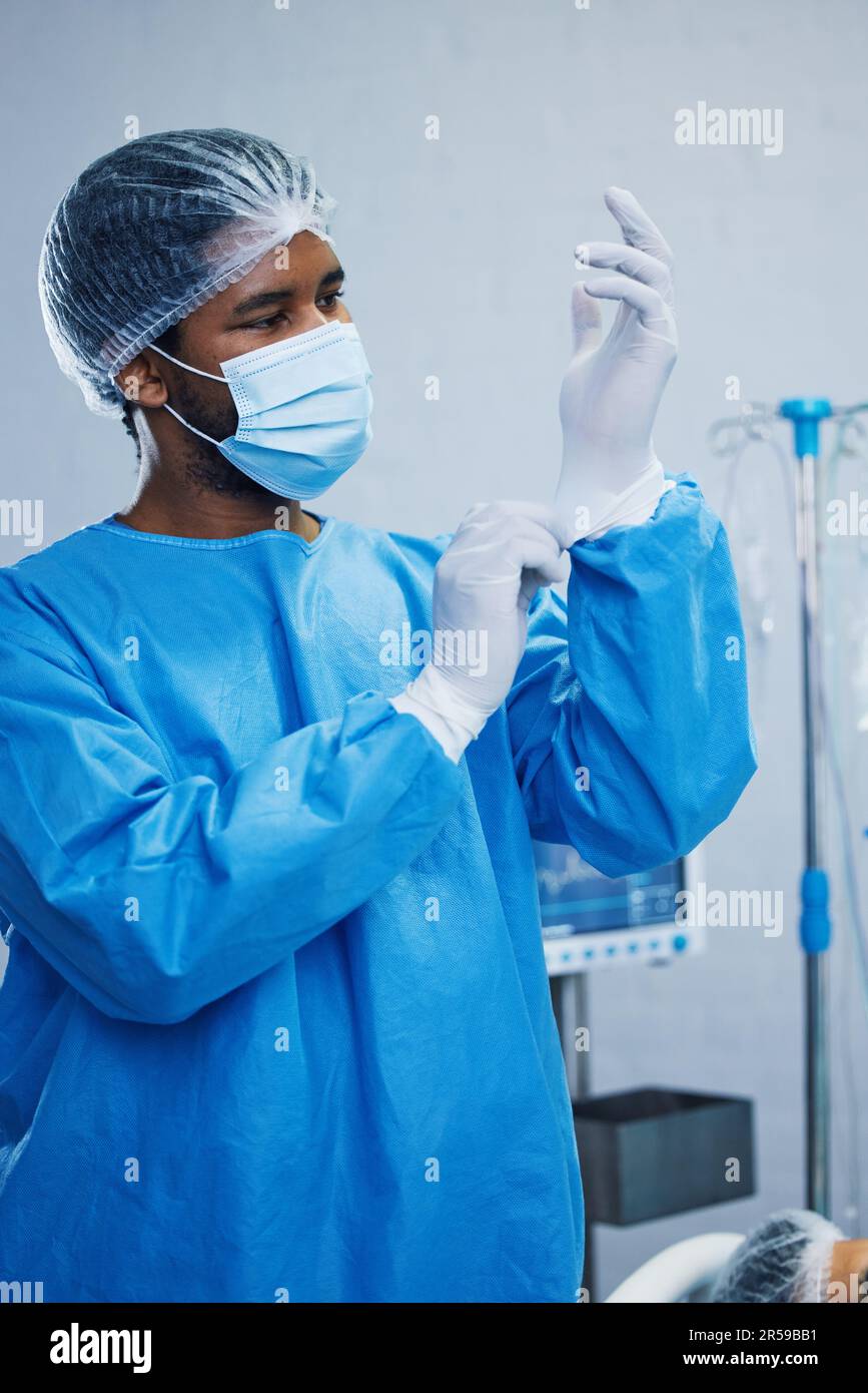 Doctor in surgery, man in healthcare and surgical procedure start with ...