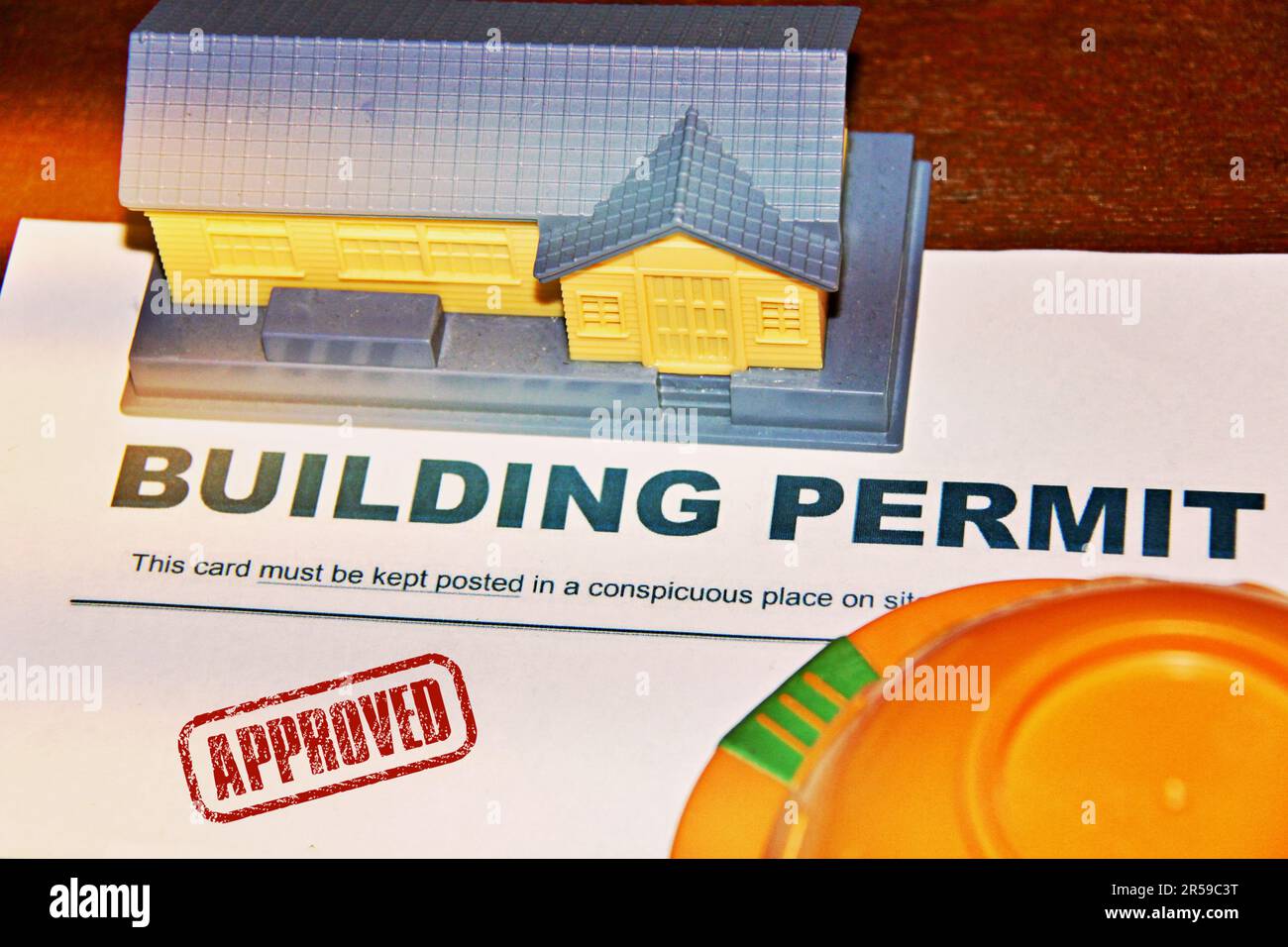 Building Permit concept with “approved” text . Permit about building ...