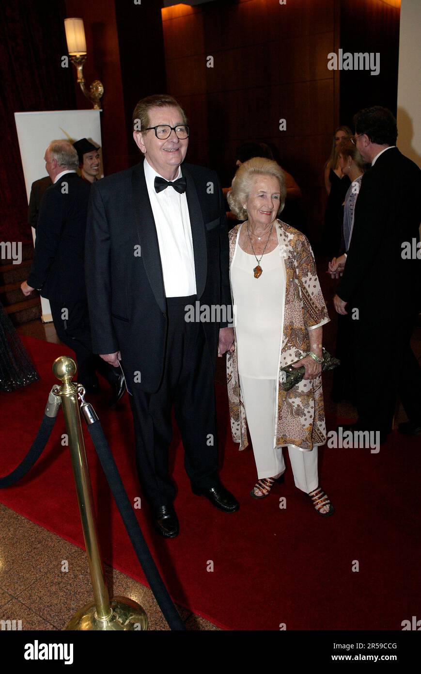 Bill Collins and his wife at the Hollywood Nights charity dinner in aid ...