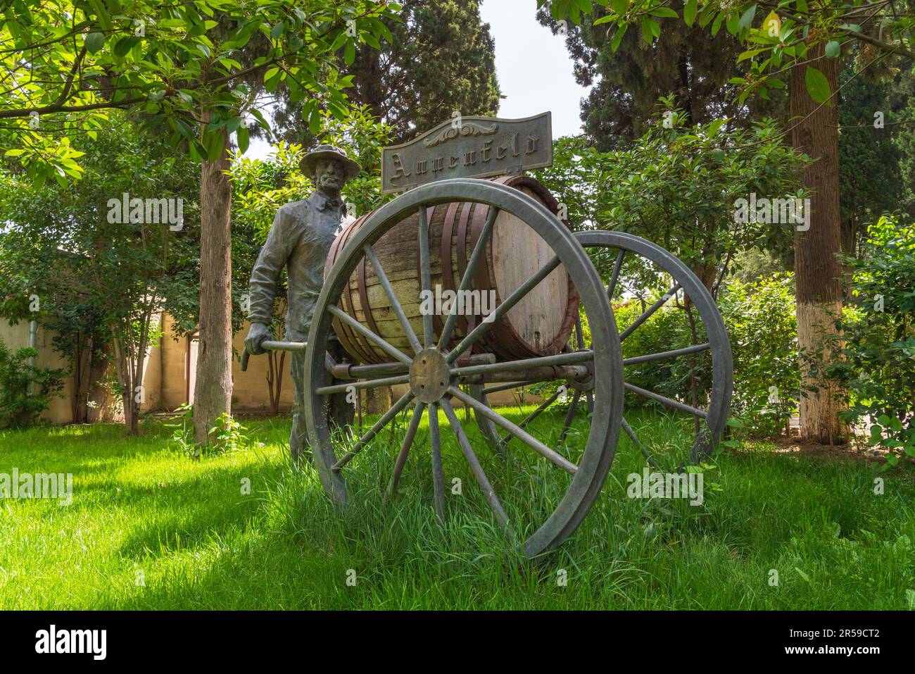 Bronze sculpture in city park of Shamkir city of is dedicated to ...