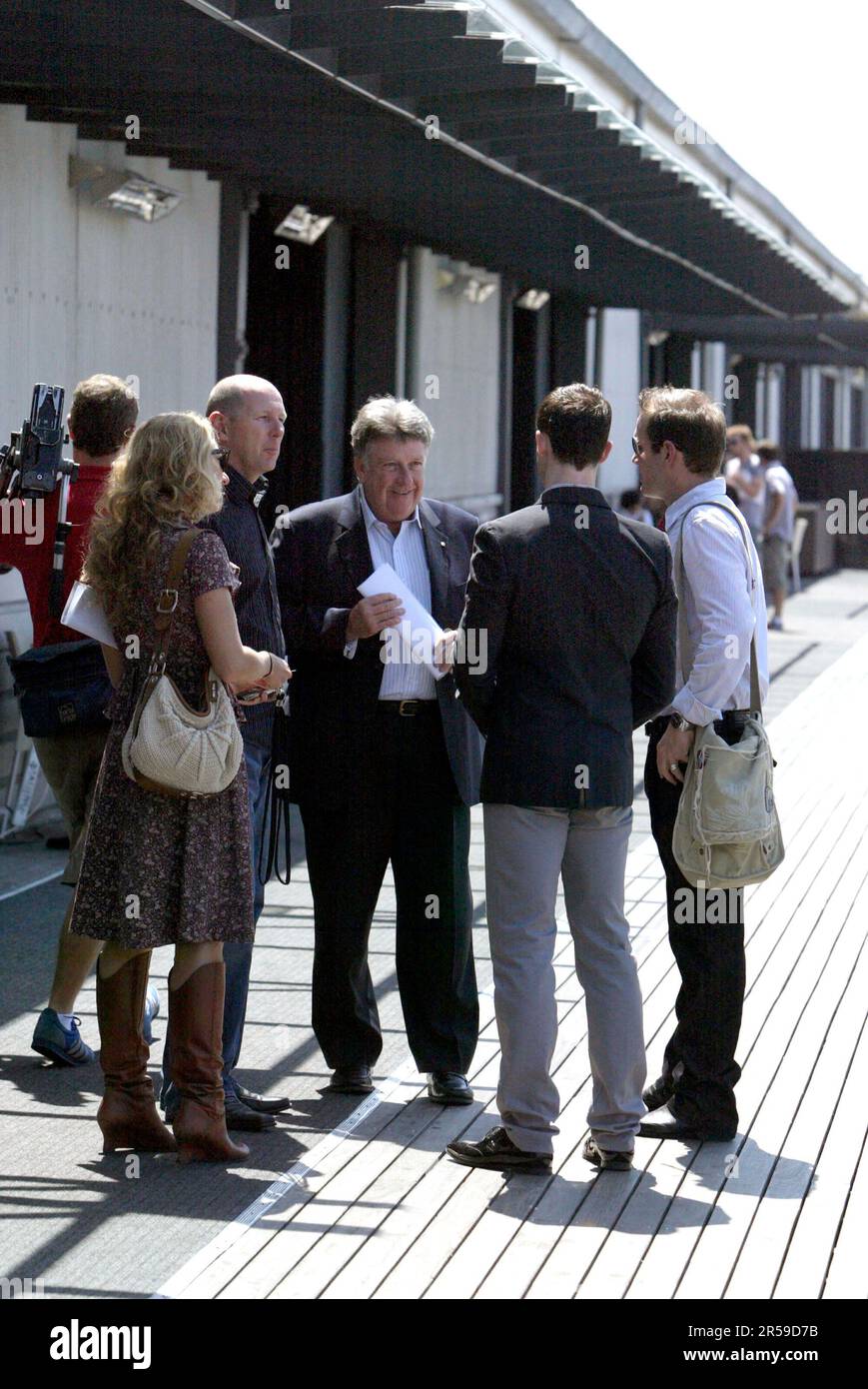 Dennis Handlin, CEO of Sony BMG, with Andrew Tierney Toby Allen of ...