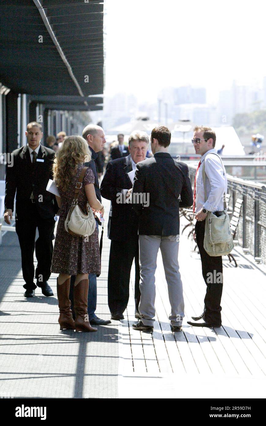 Dennis Handlin, CEO of Sony BMG, with Andrew Tierney Toby Allen of ...