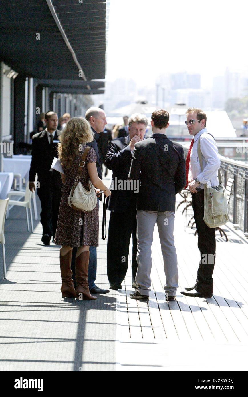 Dennis Handlin, CEO of Sony BMG, with Andrew Tierney Toby Allen of ...