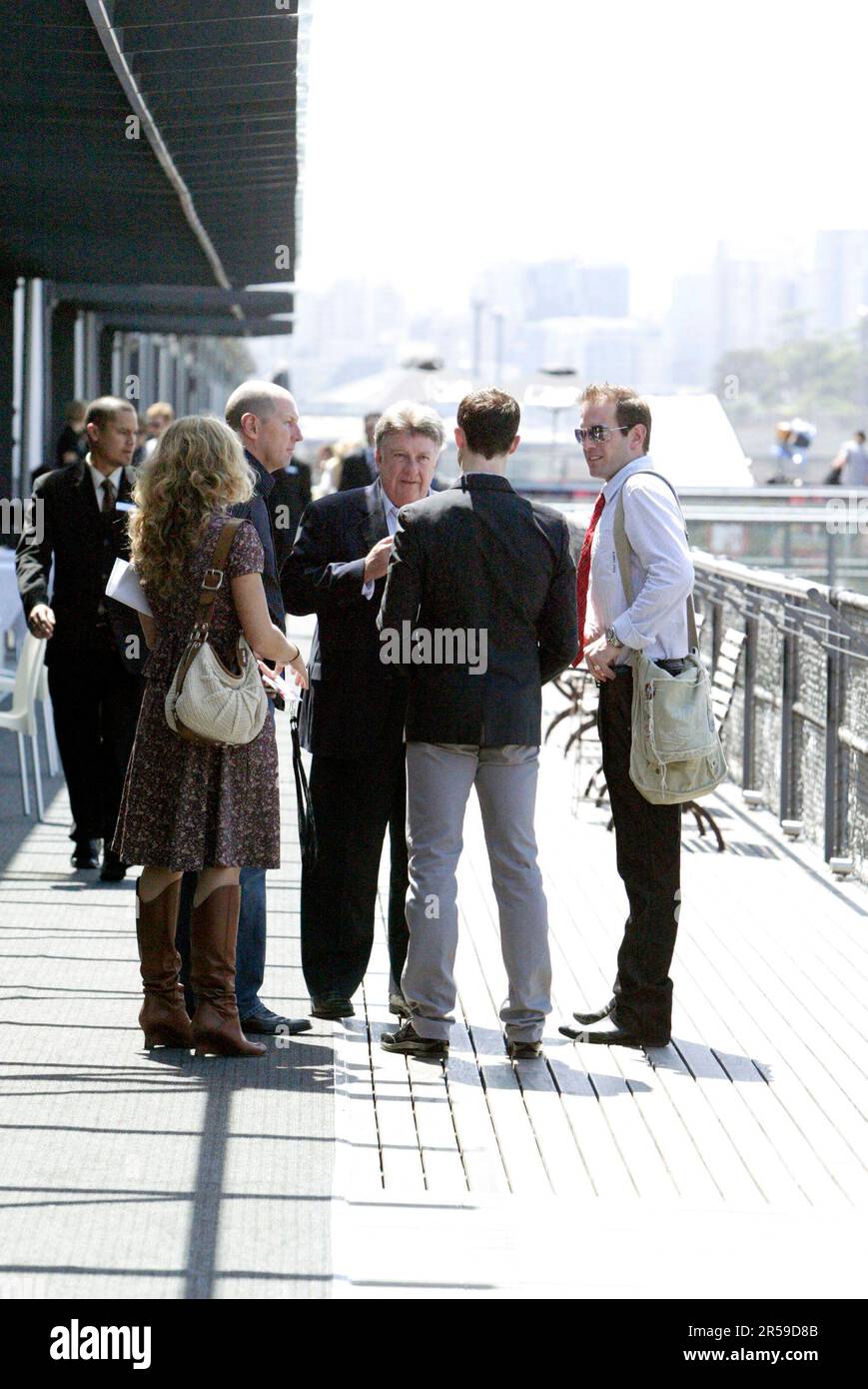 Dennis Handlin, CEO of Sony BMG, with Andrew Tierney Toby Allen of ...